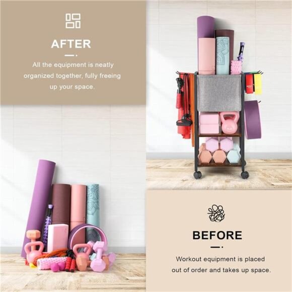 Storage & Organization | Yoga Mat Storage Rack Home Gym Equipment ...